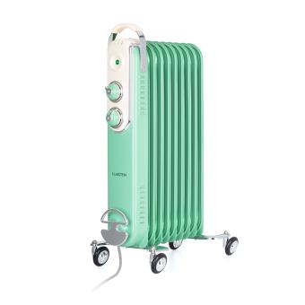 Klarstein Thermaxx Retroheat Radiador a Óleo 2000W Rodas Verde