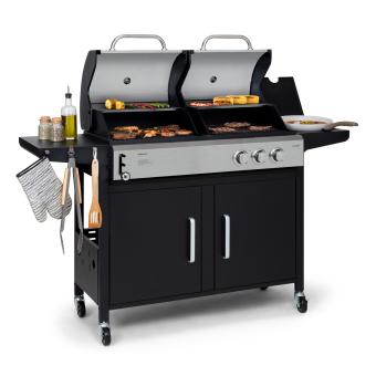 Kingsville Kombigrill | 2+1 Edelstahlbrenner | Leistung: 8,1 kW (2 x 2 ...