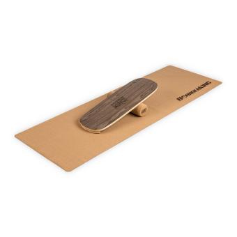 Indoorboard, Flow Balance Board, mat + roller wood / cork